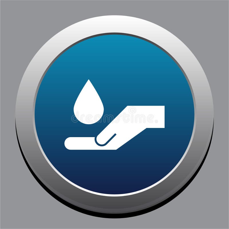 Fresh Rain Water Droplet Flat Icon for Apps Blue Stock Vector ...
