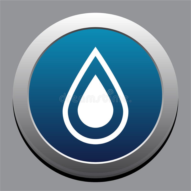 Fresh Rain Water Droplet Flat Icon for Apps Blue Stock Vector ...