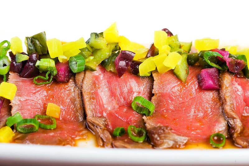 Fresh Rare Red Meat Plate stock image. Image of bovine - 23153347