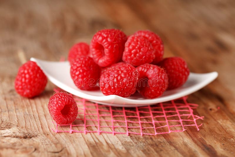 Fresh raspberries stock photo. Image of table, diet, wood - 17134196