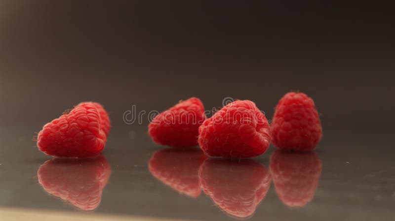 Fresh Raspberries on Black Background Stock Image - Image of ripe ...