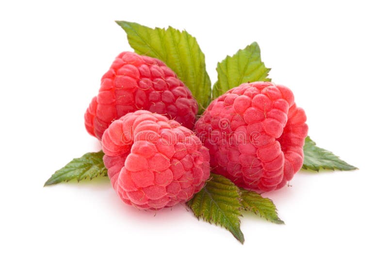 Fresh Raspberries with Leaves. Stock Image - Image of lifestyle ...