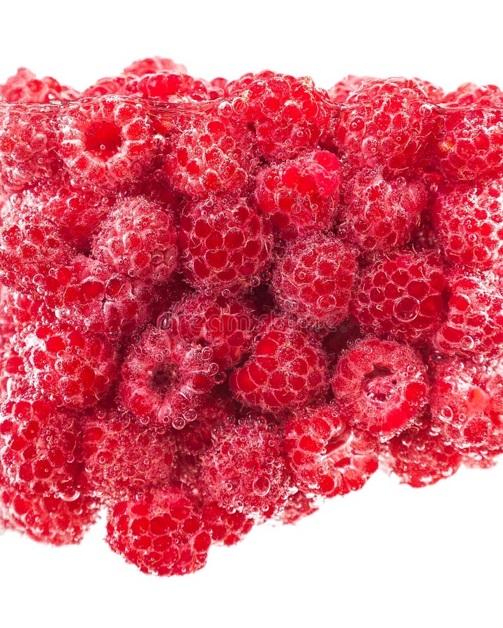 Fresh Raspberries in Mineral Water Stock Image - Image of berry, diet ...
