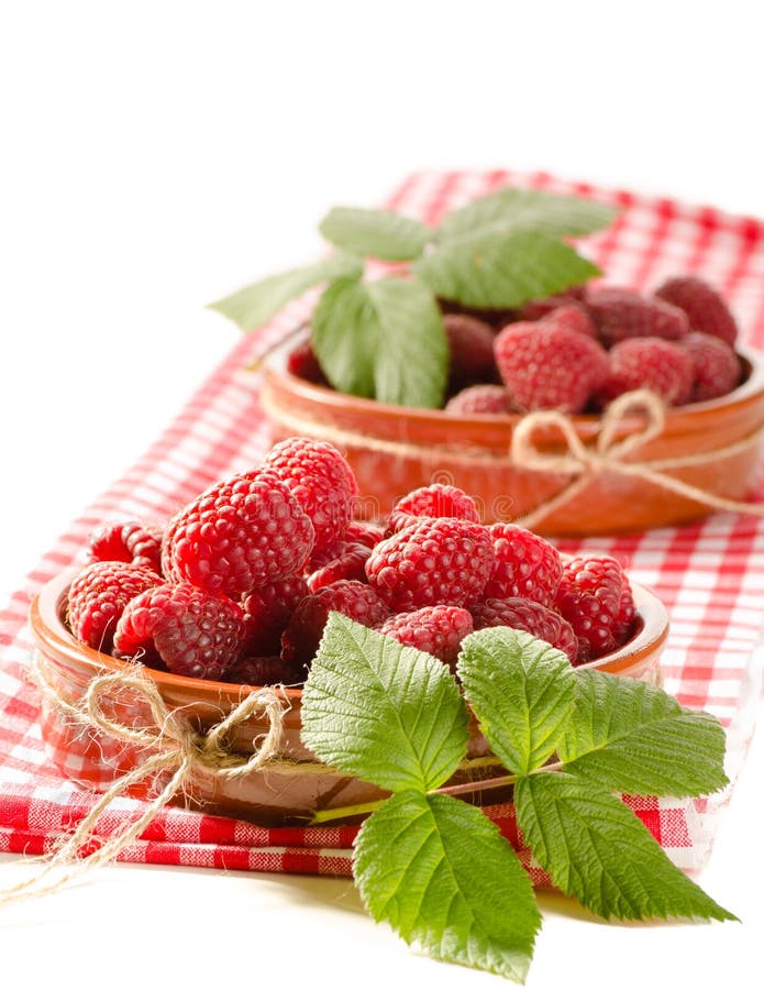 Fresh Raspberry in the Bowls Stock Image - Image of ripe, ingredient ...
