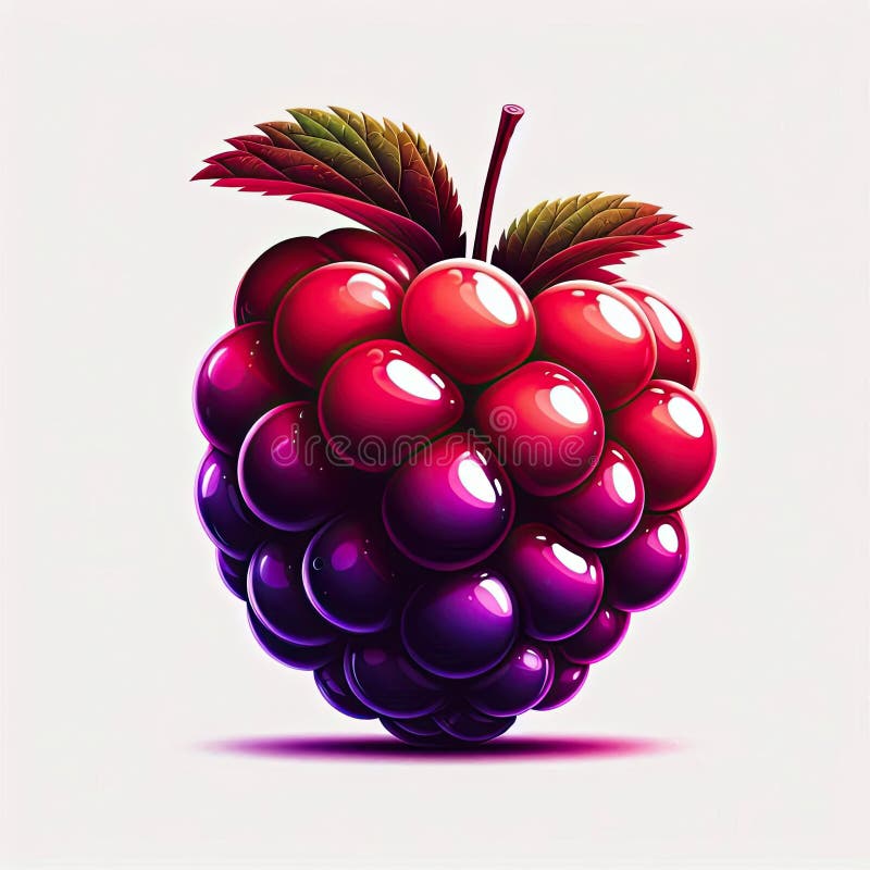 Fresh Raspberry Digital Art Stock Illustration - Illustration of ...