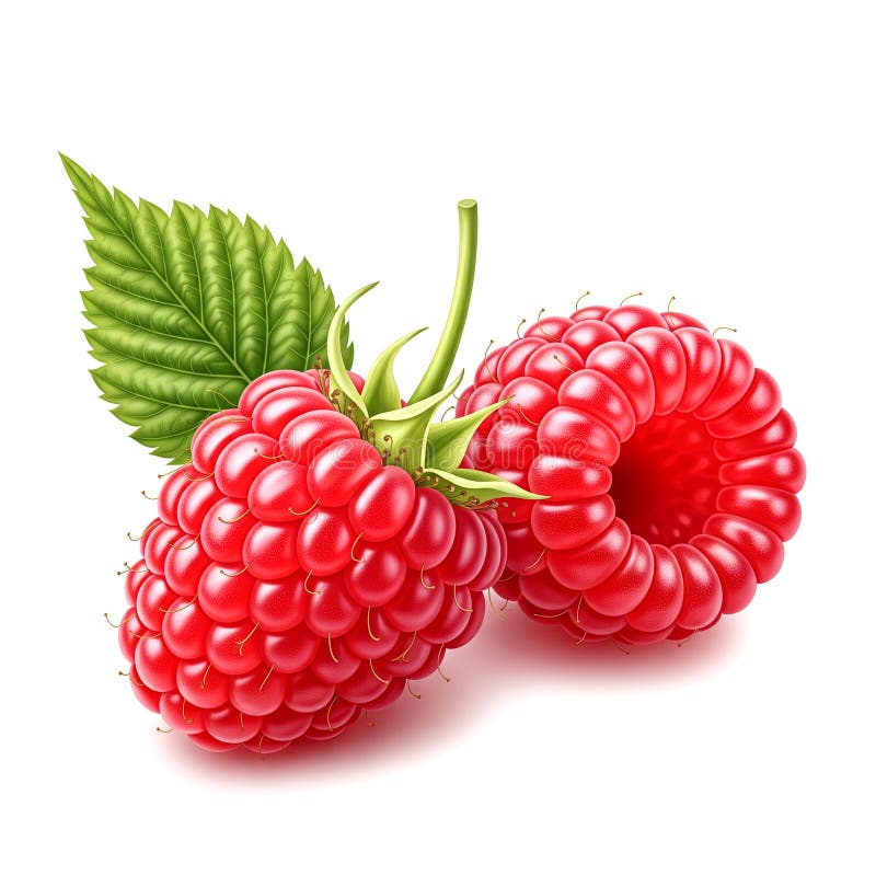 Fresh raspberry fruits stock photo. Image of colorful - 386482346
