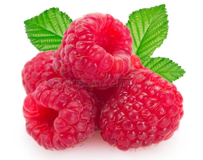 Fresh Raspberry on White Background Stock Image - Image of nutrition ...
