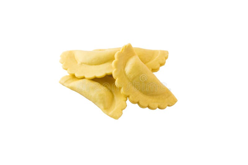 Fresh Ravioli Pasta. Half Moon Shape Stock Photo - Image of food ...