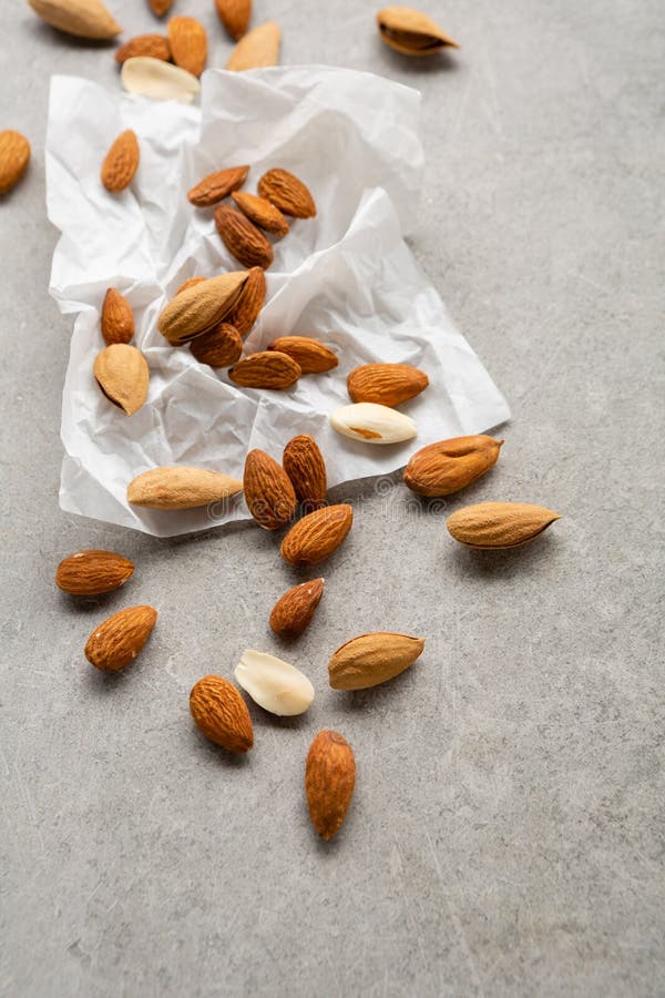Fresh and Raw Almonds Close-up Stock Photo - Image of almonds, fruit ...