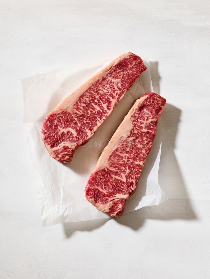 Fresh Raw Australian Wagyu Steak Stock Photo - Image of marbling ...