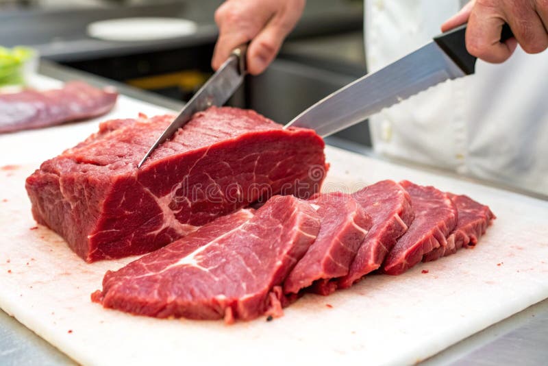 Fresh Raw Beef Cut stock illustration. Illustration of cooking - 357738569