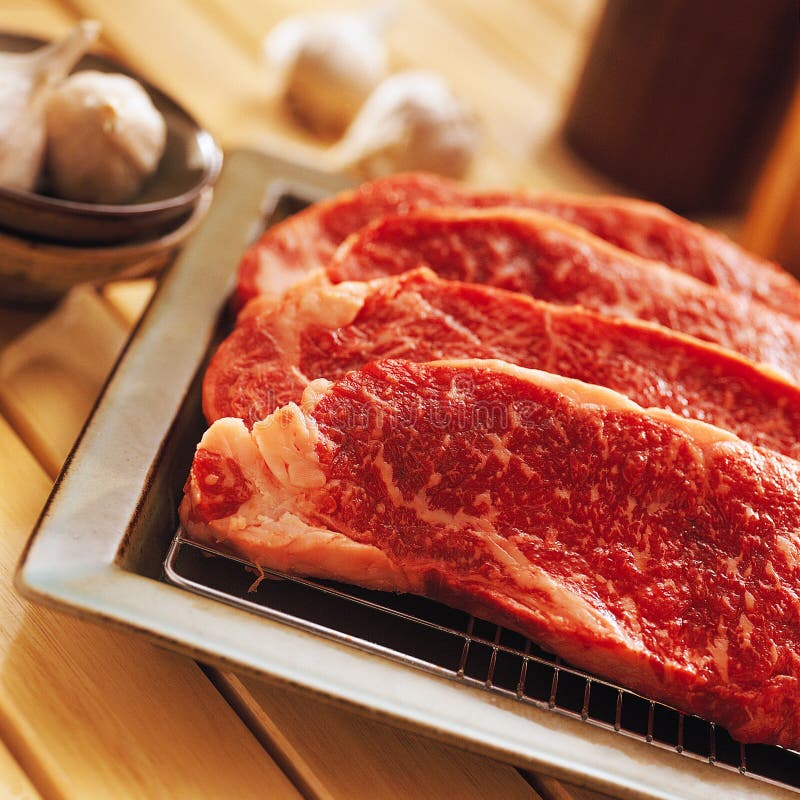 Fresh Raw Beef on Kitchen Table Stock Image - Image of food, floor ...