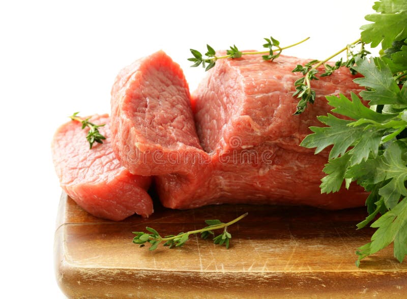 Fresh raw beef meat stock image. Image of fillet, diet - 29041611