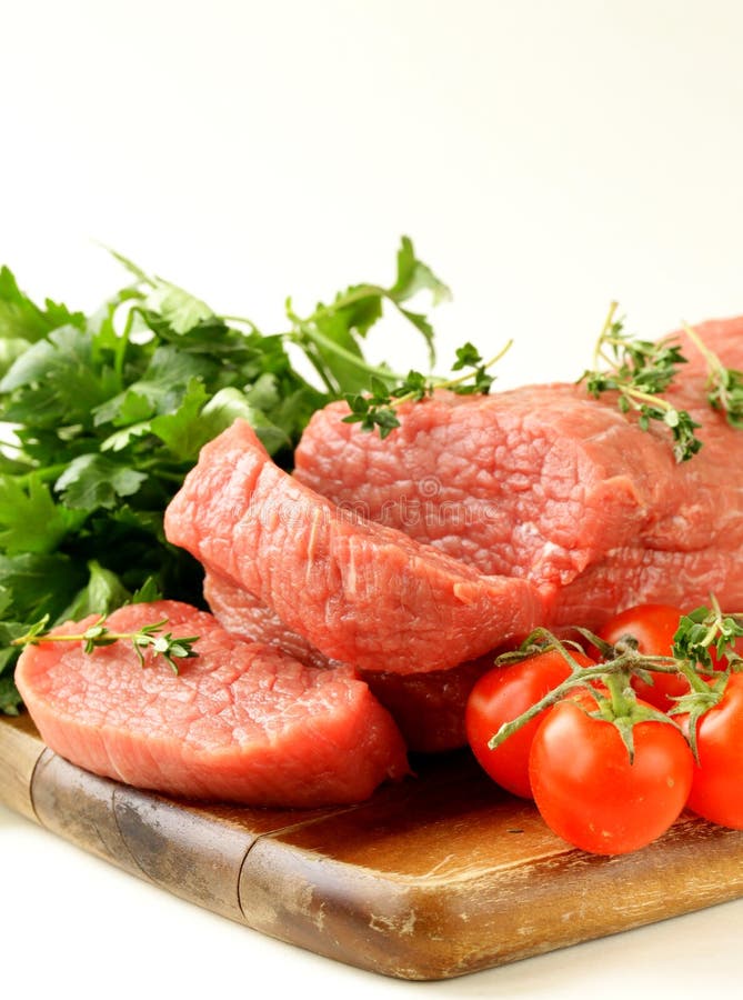 Fresh raw beef meat stock image. Image of organic, prepared - 29041621