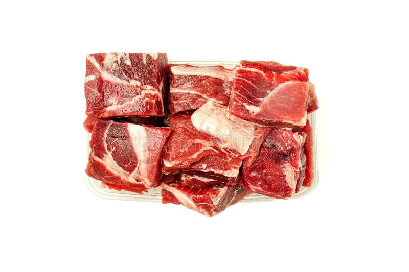 Fresh Raw Beef Meat in Plastic Container, Stock Image - Image of fresh ...