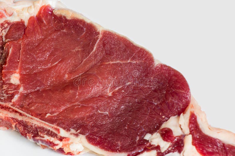 Fresh Raw Beef Meat on White Background. Healthy Protein Source Stock ...