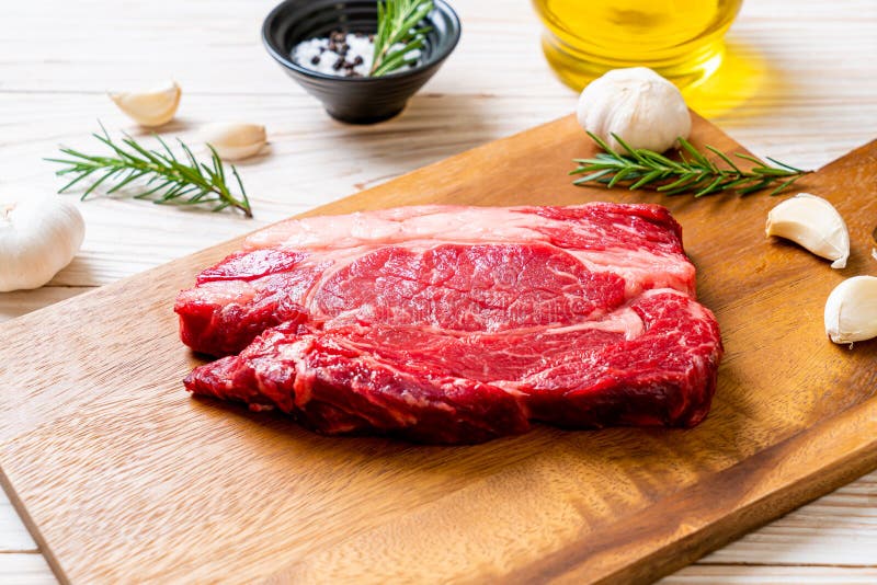 Fresh raw beef steak stock image. Image of table, fillet - 160706815