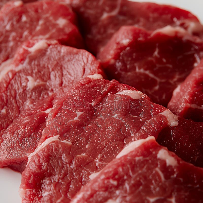 Fresh Raw Beef Steaks Close Up Red Meat Texture Image for Culinary Use ...