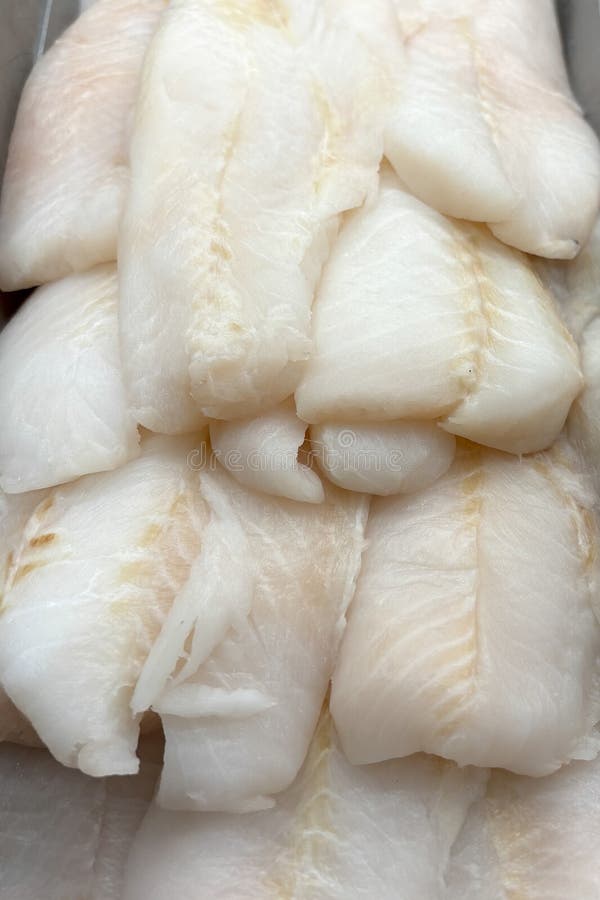 Fresh Raw Blue Catfish Fish Fillets on a Fishmongers Stall Stock Image ...