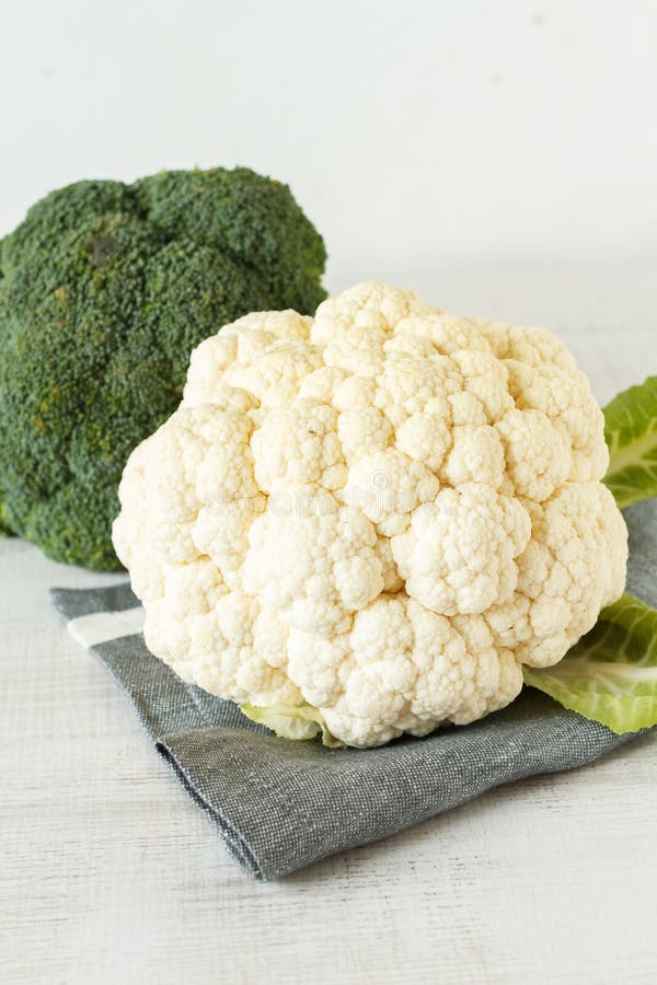 Fresh Raw Cauliflower on a Table Stock Image - Image of ingredient ...