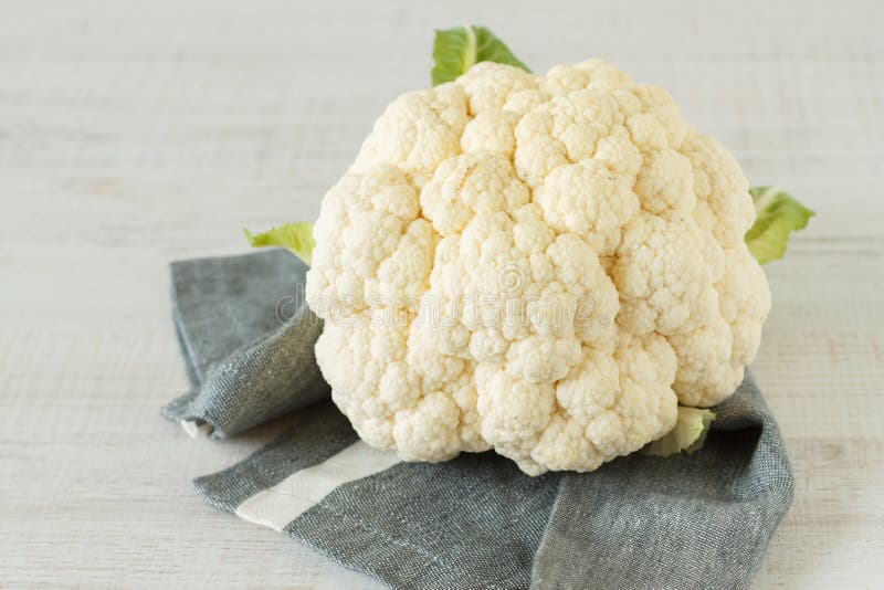 Fresh Raw Cauliflower on a Table Stock Image - Image of cabbage, season ...