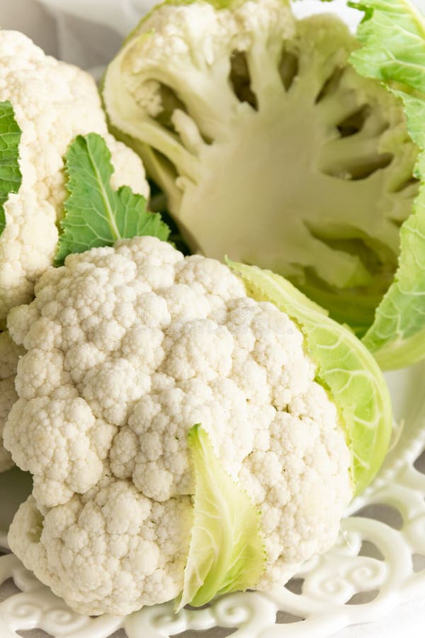 Fresh Raw Cauliflower, Vegetable Ingredient, Healthy Eating Concept ...