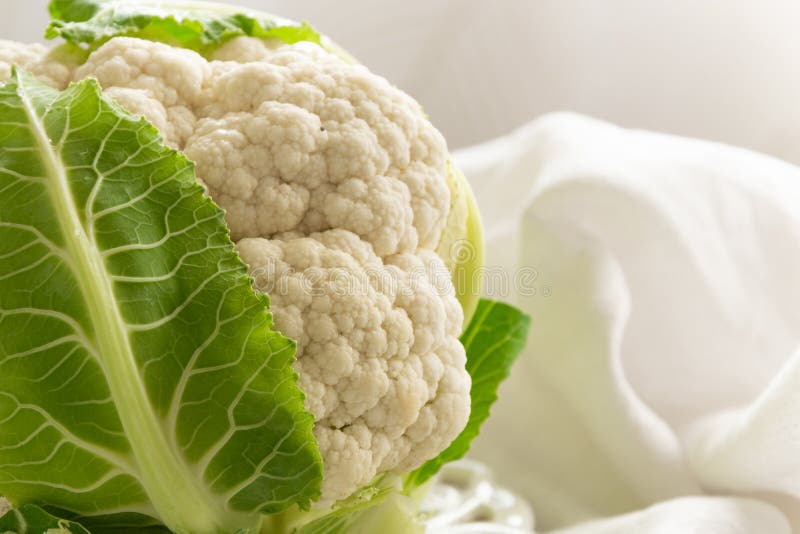 Fresh Raw Cauliflower, Vegetable Ingredient, Healthy Eating Concept ...