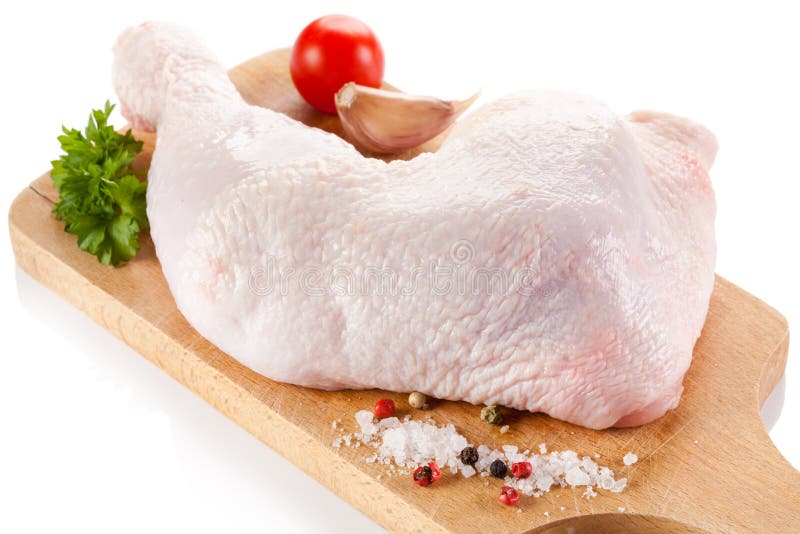 Fresh raw chicken leg stock photo. Image of cutting, butcher - 71413772
