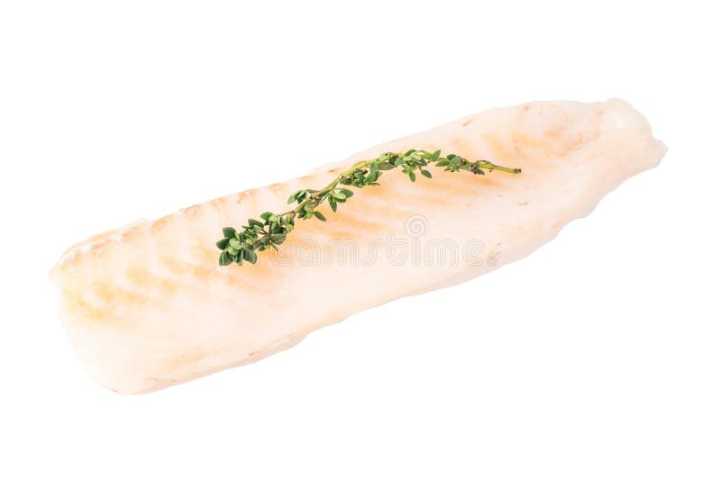 Fresh Raw Cod Fish Fillet, Boneless White Fish Meat Isolated on White ...