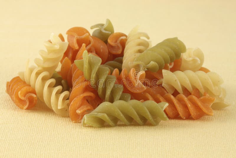 Fresh Raw and Colorful Fusilli Stock Image - Image of background ...