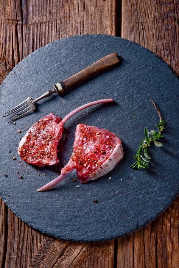 Raw cut rack of lamb stock photo. Image of germany, lunch - 110292422