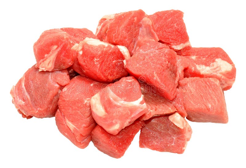 Fresh Raw Diced Beef stock image. Image of background - 53095775