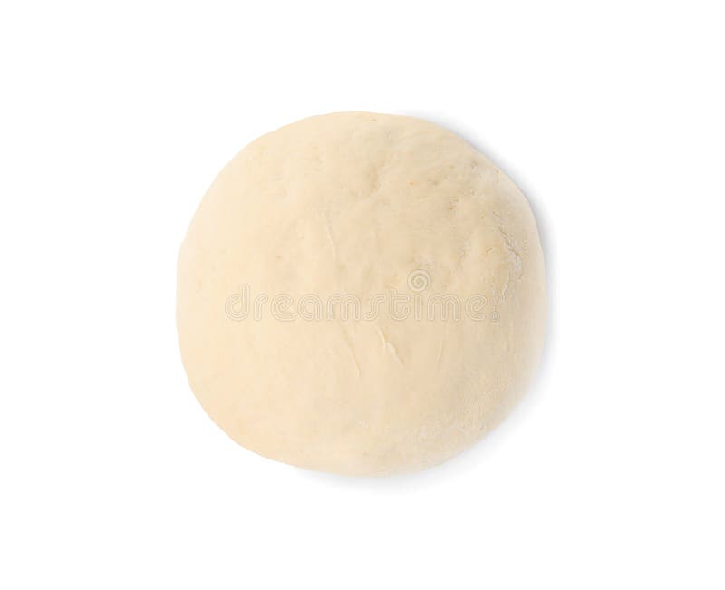 Fresh Raw Dough on White Background Stock Image - Image of flour, cook ...