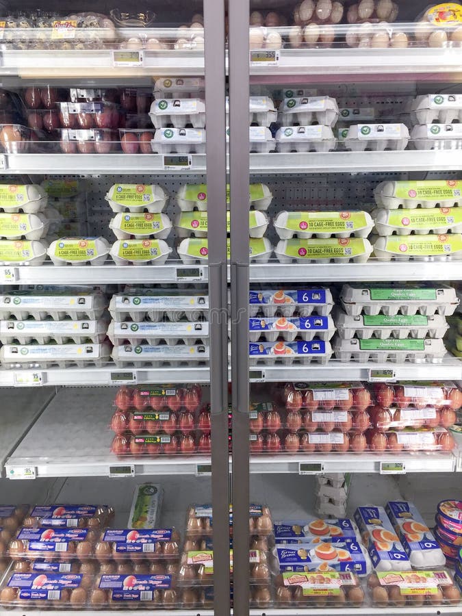 Fresh raw eggs editorial image. Image of boxes, fridge - 140656425