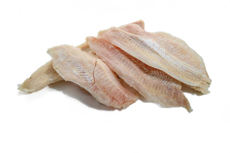 Fresh Raw Fish, Fillet of Hake White Background Stock Photo - Image of ...