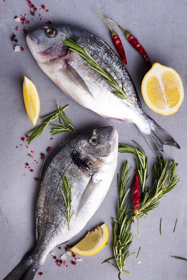 Fresh raw fish stock image. Image of dill, closeup, board - 99013555