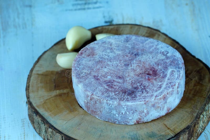 Fresh Raw Frozen Marbled Beef Meat, for Backgrounds or Textures Stock ...