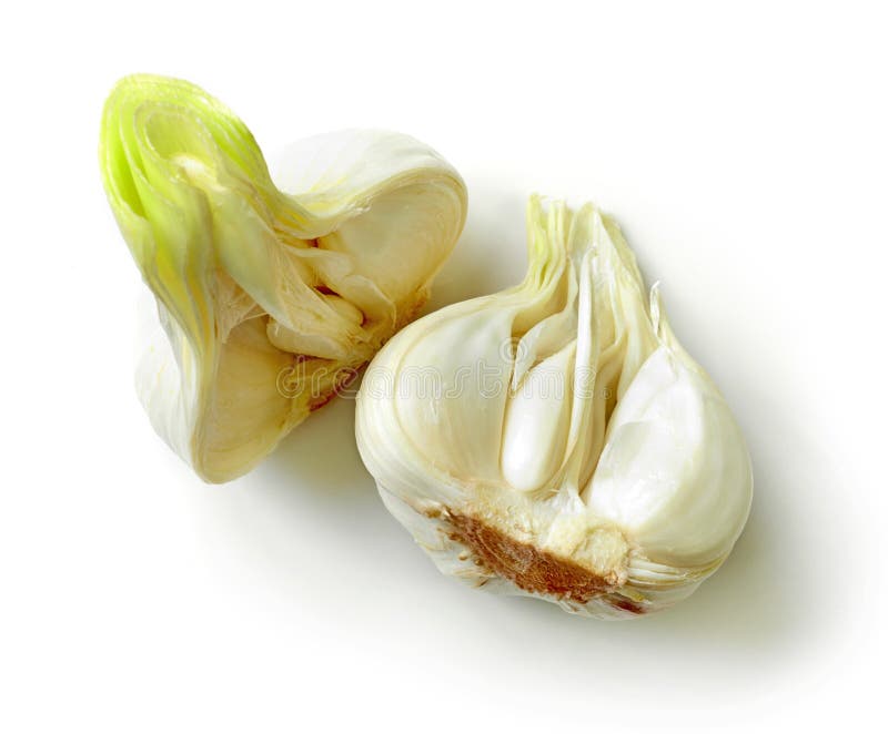 Fresh garlic sprouts stock photo. Image of flavor, background - 39637972