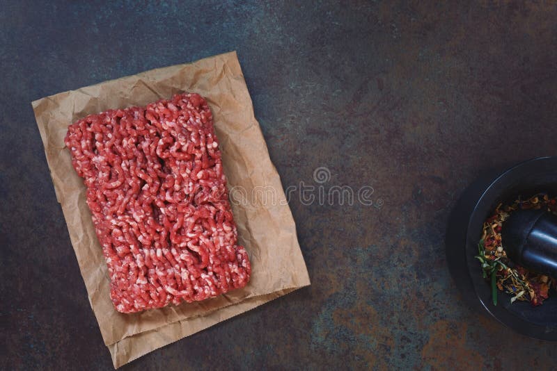 Fresh Raw Grass Fed Angus Ground Beef Stock Photo - Image of flavor ...