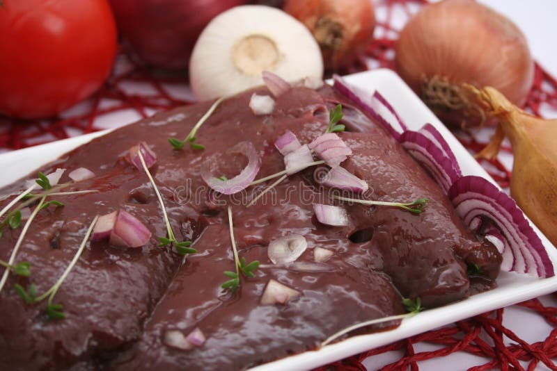 Fresh raw liver stock image. Image of pigs, recipe, bresaola - 37489925