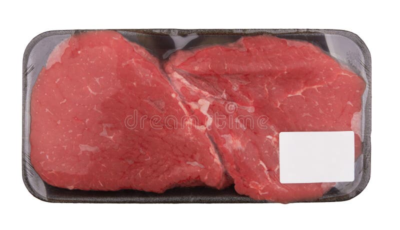 Raw meat in package stock image. Image of container - 251355649