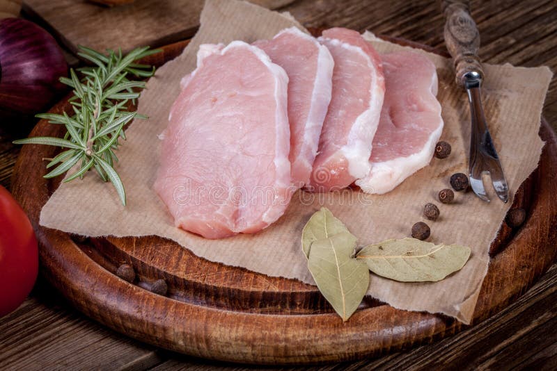 Fresh raw meat sliced. stock photo. Image of kitchen - 79969738