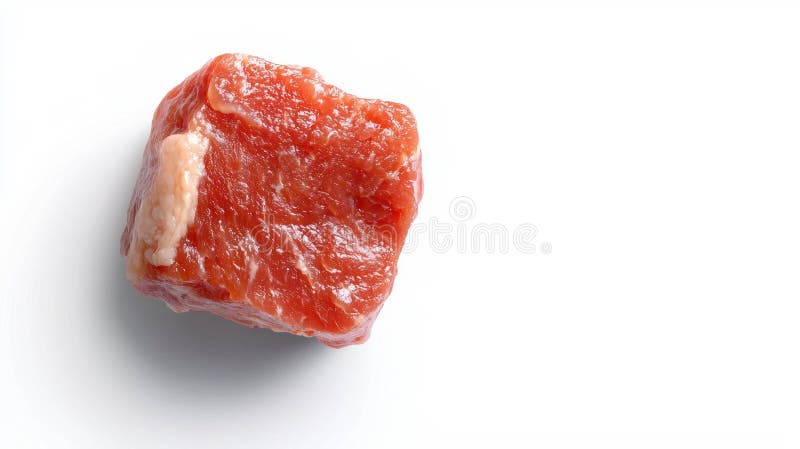 Fresh Raw Meat Top View on White Background for Culinary and Recipe ...