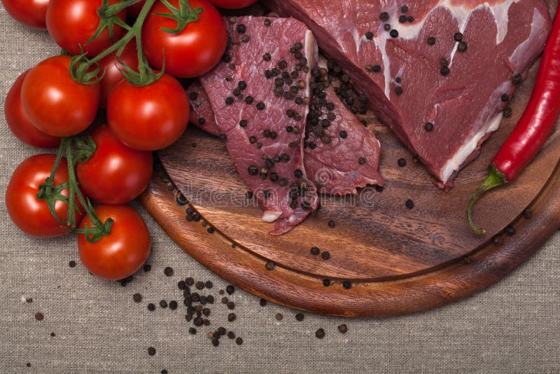 Fresh raw meat stock image. Image of fresh, board, butchery - 40825429