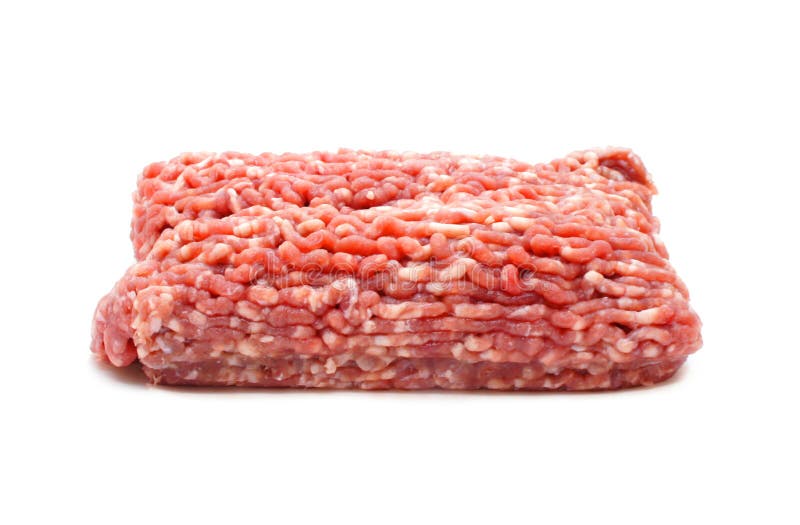 Fresh Raw Minced Meat from Beef. Ground Beef Isolated on White ...