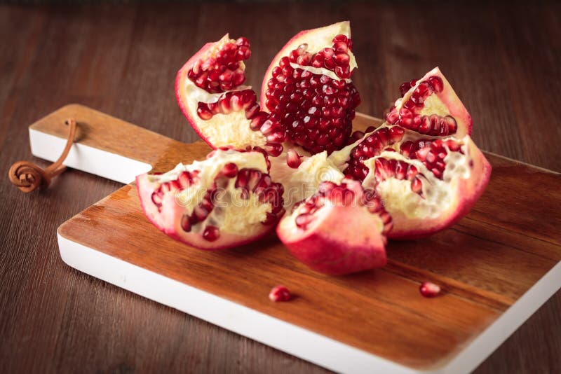 Fresh raw pomegranate stock image. Image of still, sweet - 76900137