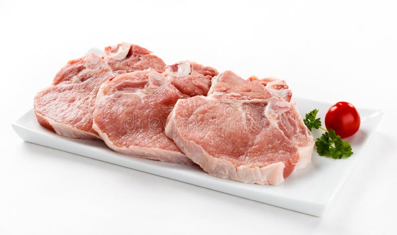 Fresh raw pork stock photo. Image of cook, chop, industrial - 22973732