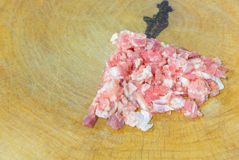 Fresh Raw Pork Chops on Cutting Board Stock Image - Image of fresh ...