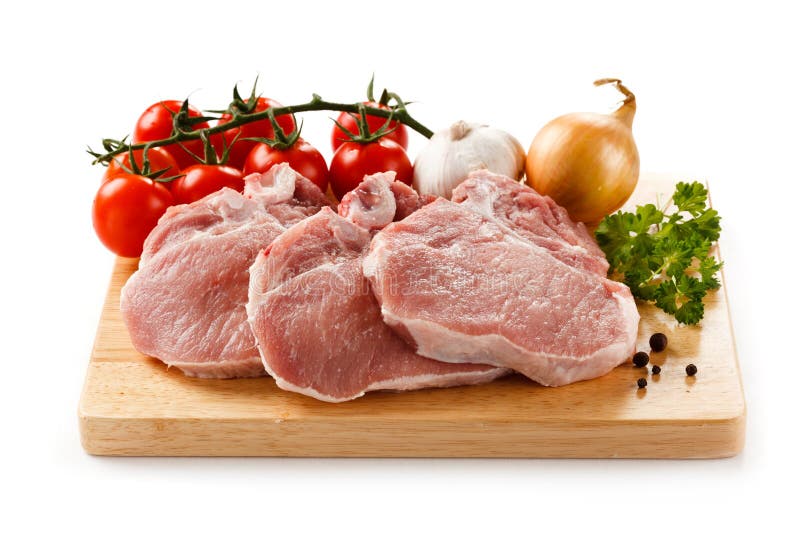 Raw pork loin stock photo. Image of fresh, bloody, peppercorns - 31466806