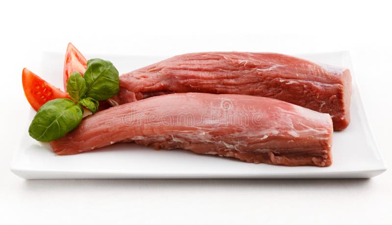 Fresh raw pork loin stock image. Image of grill, prepared - 19295771